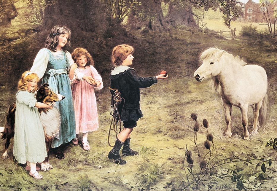 A Tempting Bait Print by Arthur Elsley-www.hoofprints.com