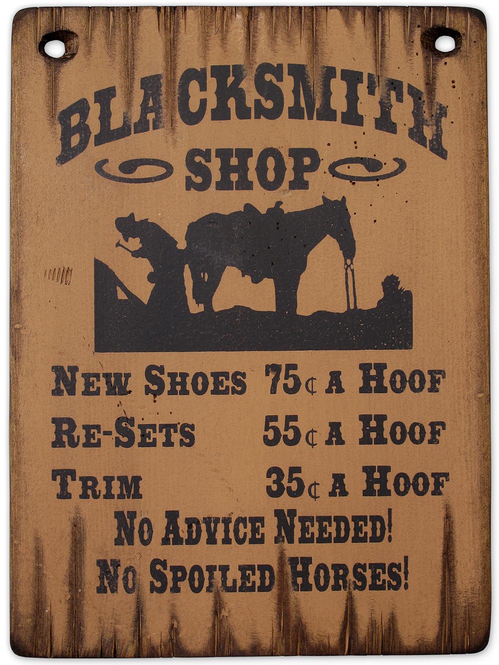 Distressed Wood Blacksmith Shop Sign-www.hoofprints.com